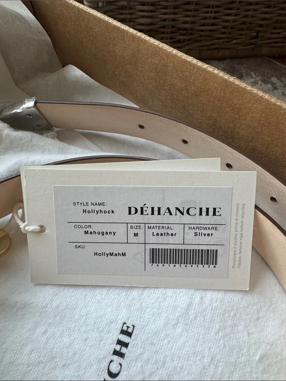 Déhanche | Accessories | Dehanche Hollyhock Belt Mahogany Nwt | Poshmark